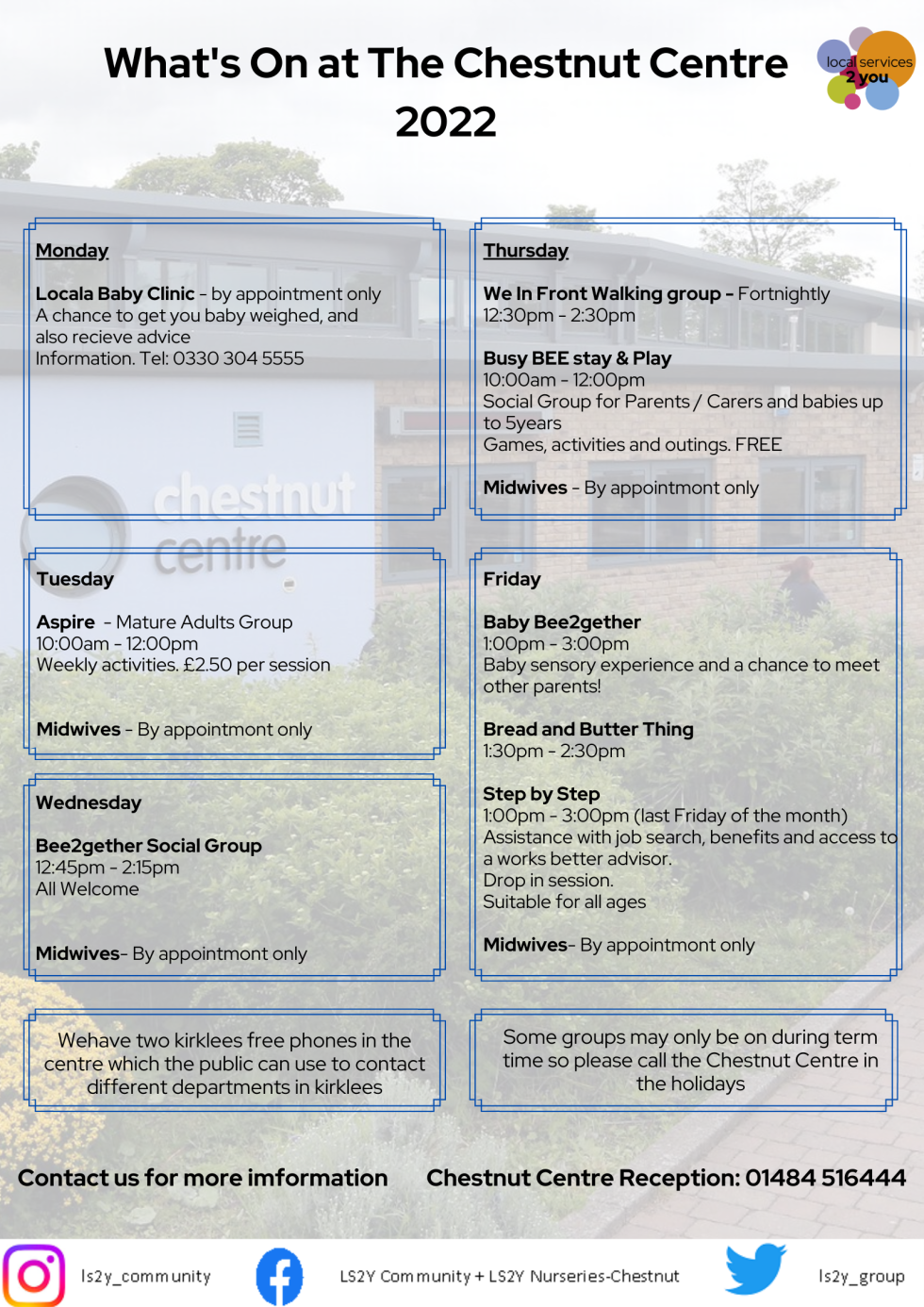 Chestnut Centre Groups and Activities - LS2Y